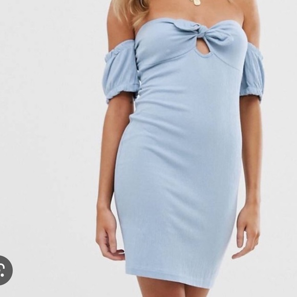 ASOS | Dresses | Asos Strapless Baby Blue Dress | Poshmark